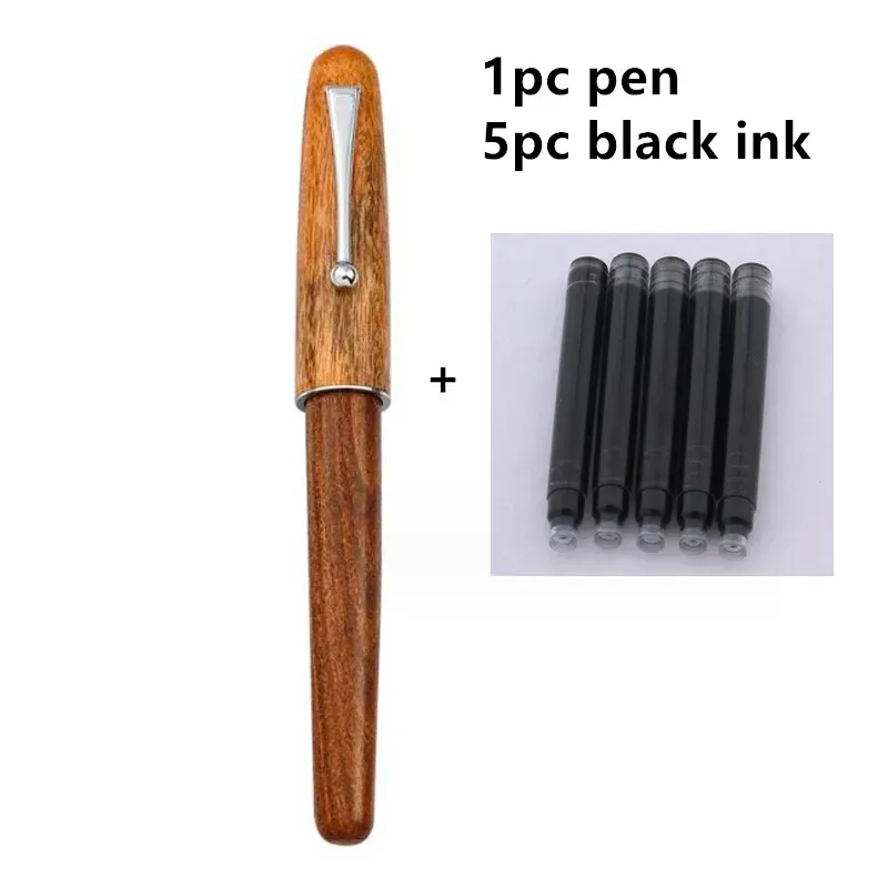 Exquisite Brown Walnut Wooden Fountain Pen: Smooth Writing, Screw-Off ...