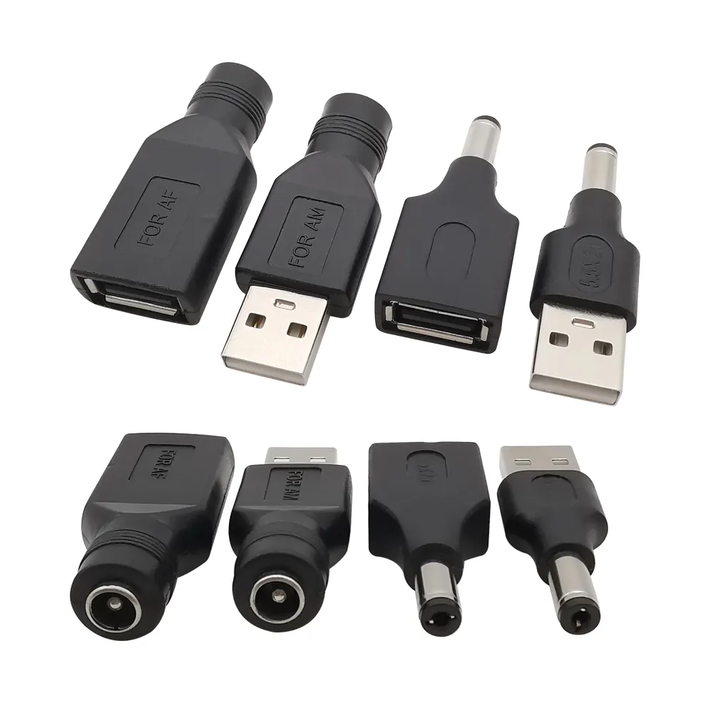 5.5mm X 2.1mm USB 2A DC Usb Socket Plug Adapter With Male Plug To ...