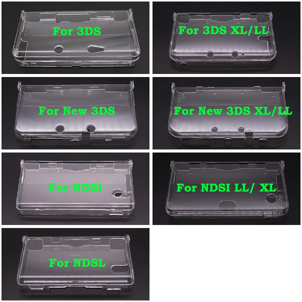 3DS XL Replacement Shell Clear Hard Case for New Nintendo 3DS XL ...
