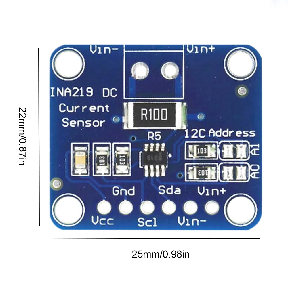 MCU-219 INA219 Bi-directional Current Sensor Breakout Module I2C Zero ...