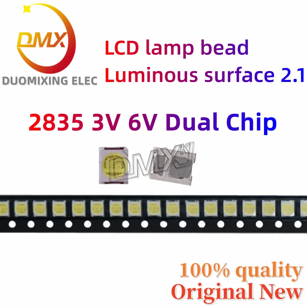 100-LCD TV backlight LED lamp bead 2835 3V 2W 6V small cup mouth 2.1 in ...