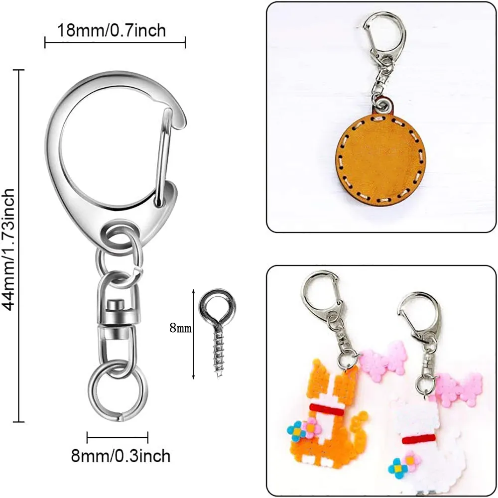 Lobster Clasp Keychain Clips: 100 Pack, 8 Shape... From Ddmymaster, $73 ...