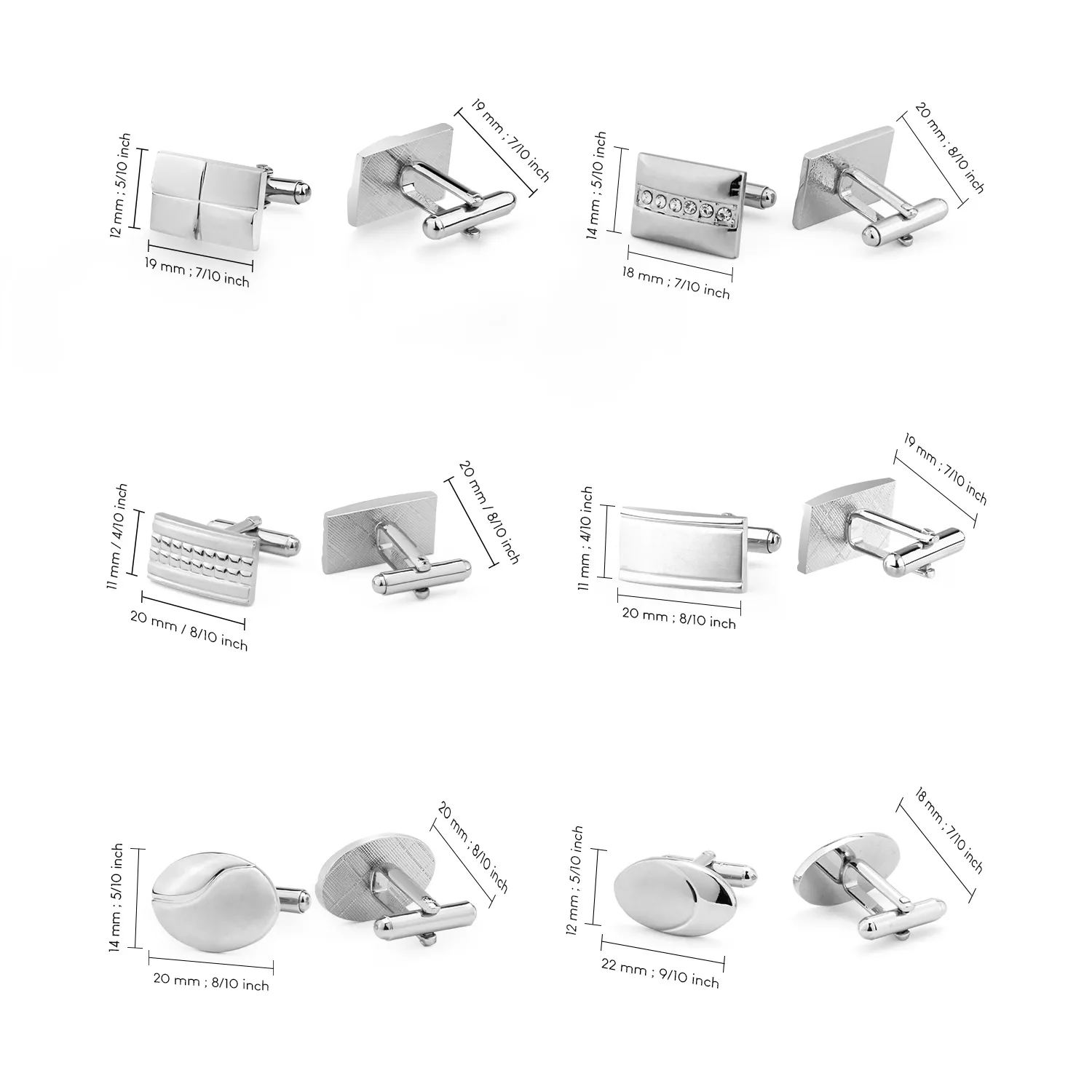 DHgate.com:Mens Minimalist Cufflinks Set - Metal Pisa Ties with Gift ...