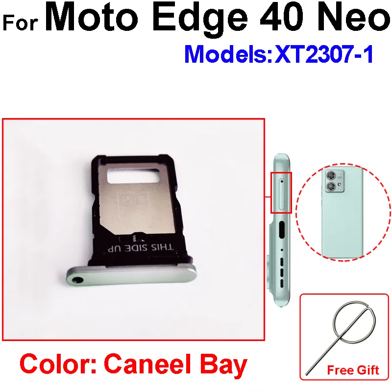 MOTO Edge 40 Neo SIM Card Tray Holder, Original Replacement Sim Card ...