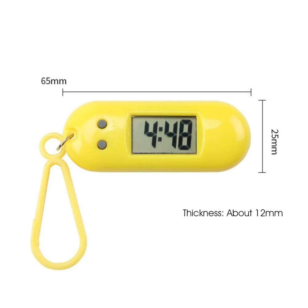 Silent LCD Digital Display Keychain Clock | Portable Study Clock ...