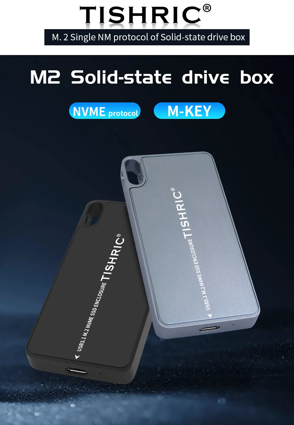 DHgate.com:TISHRIC USB 3.1 Type-C M.2 NVMe External SSD Enclosure Case ...