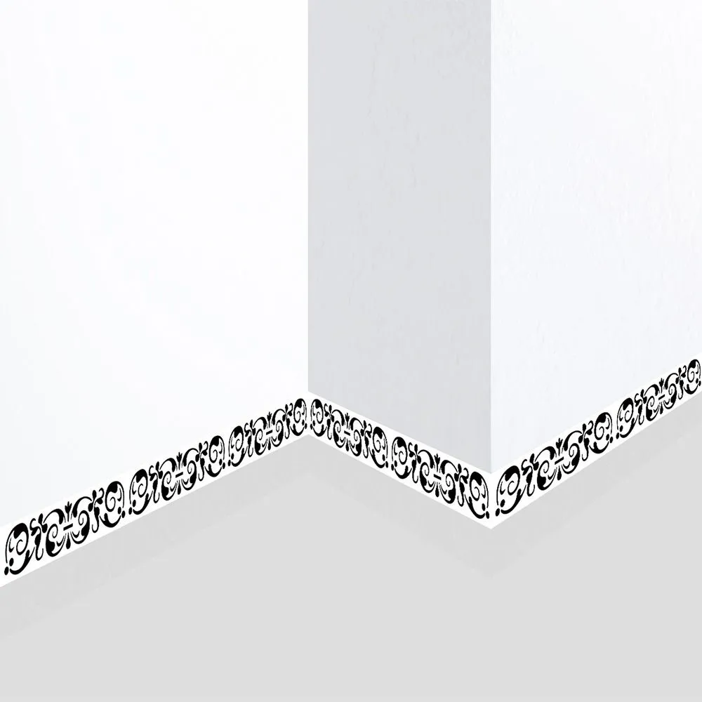 10 ft 240 cm Geometric Pattern Self-Adhesive Waterproof Removable Wall ...