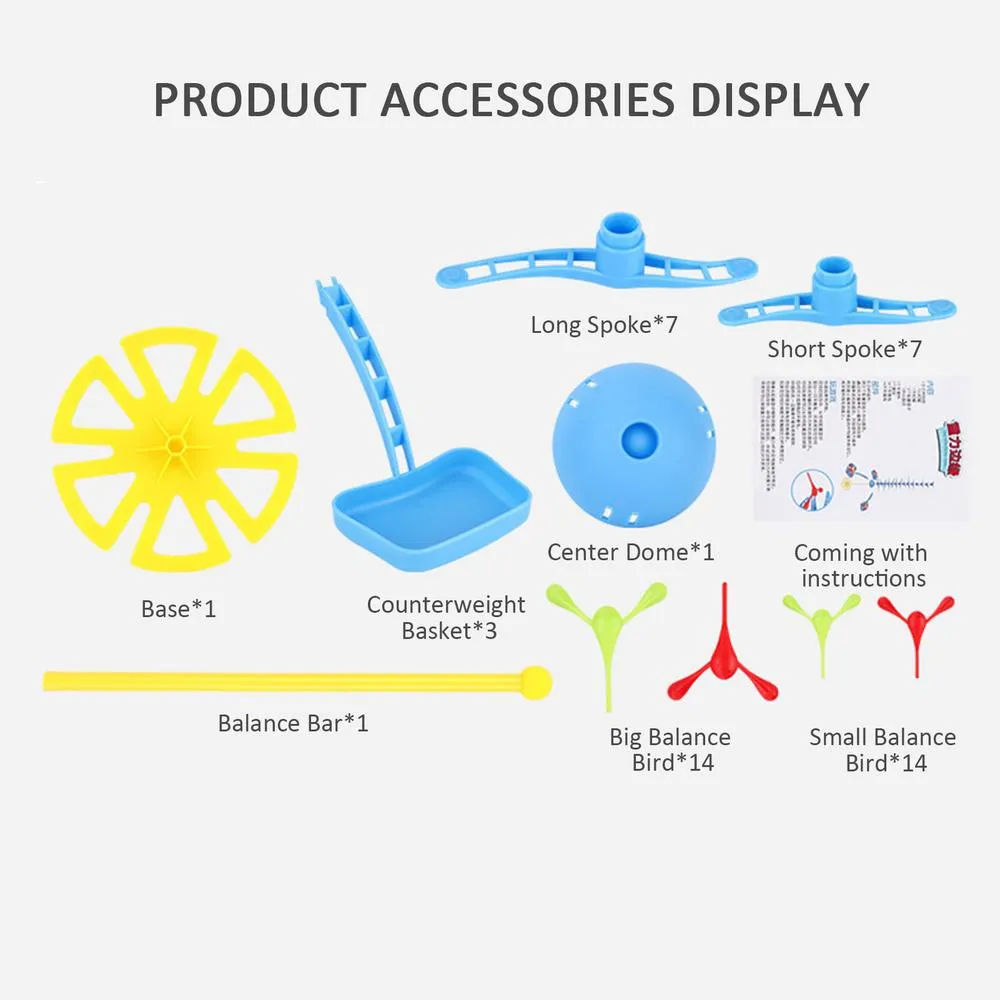 Bird Balance Toy Edge Balancing Game Gravity Birds Interactive Physical ...