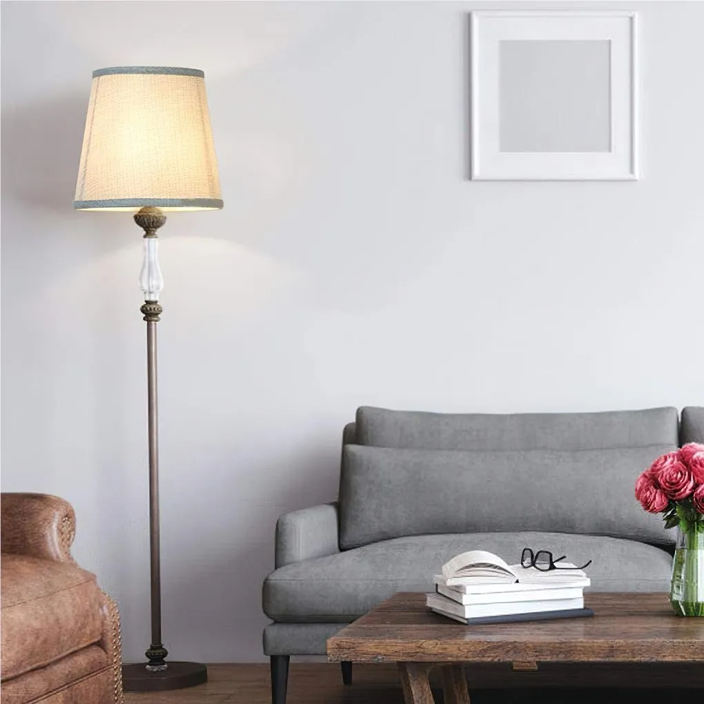 Elegant Blue Fabric Table Lamp Shade Dustproof Cover Sleeve for Bedroom ...