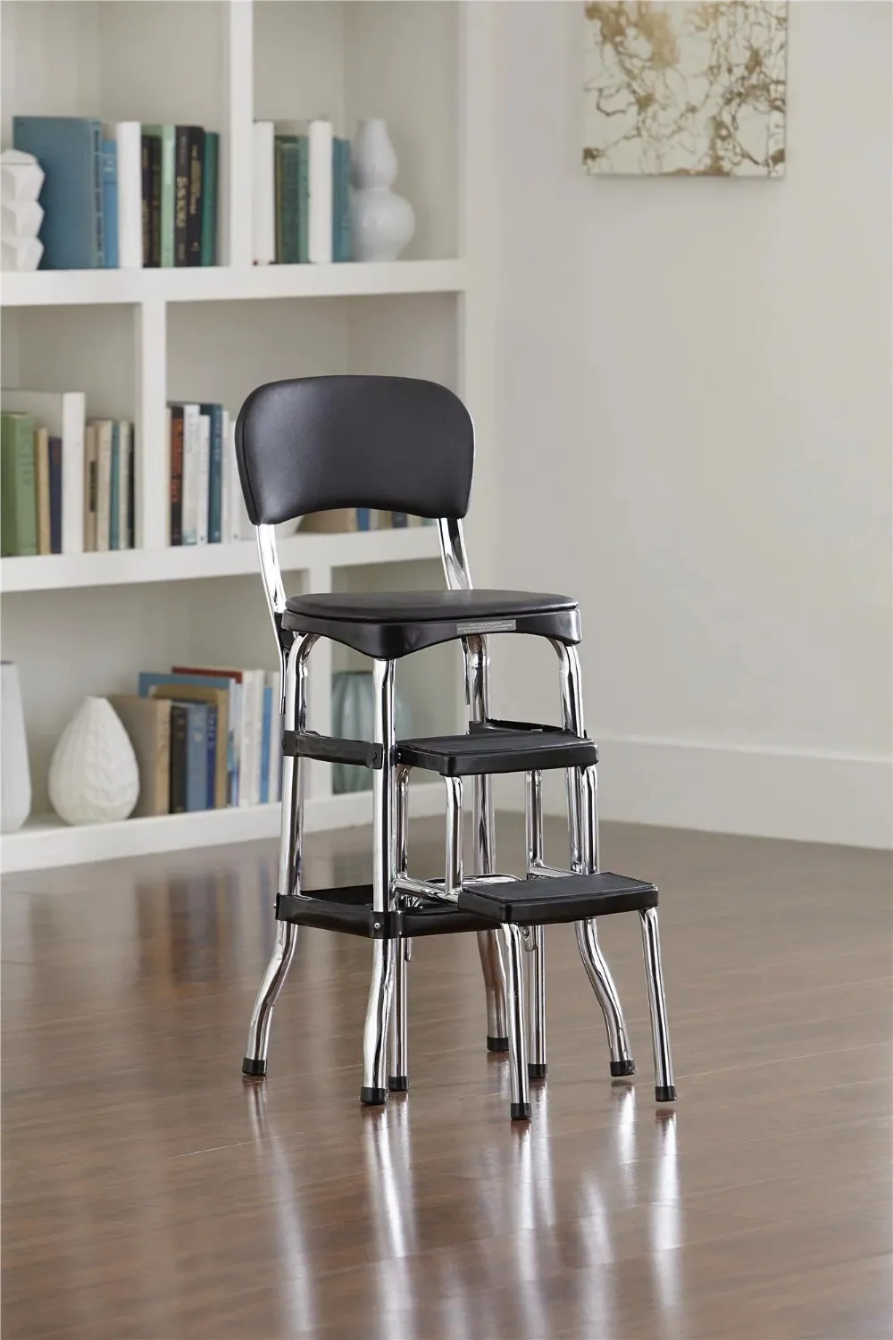 Stylaire Counter Stools Black Retro Step Stool With... From Ddmyearth ...
