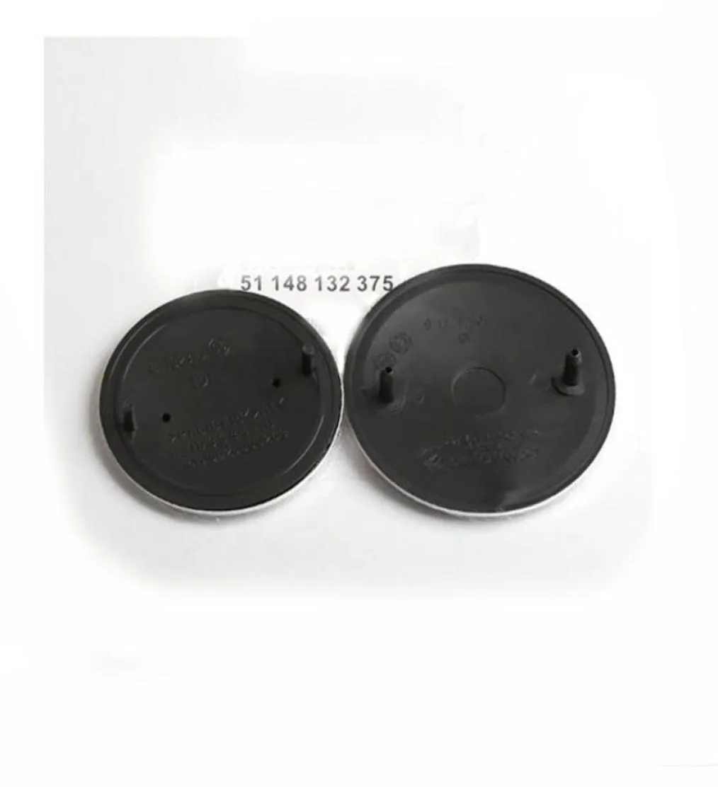 Black Base Blue white 82MM 74mm Badge Front Hood Rear Trunk Emblem For ...