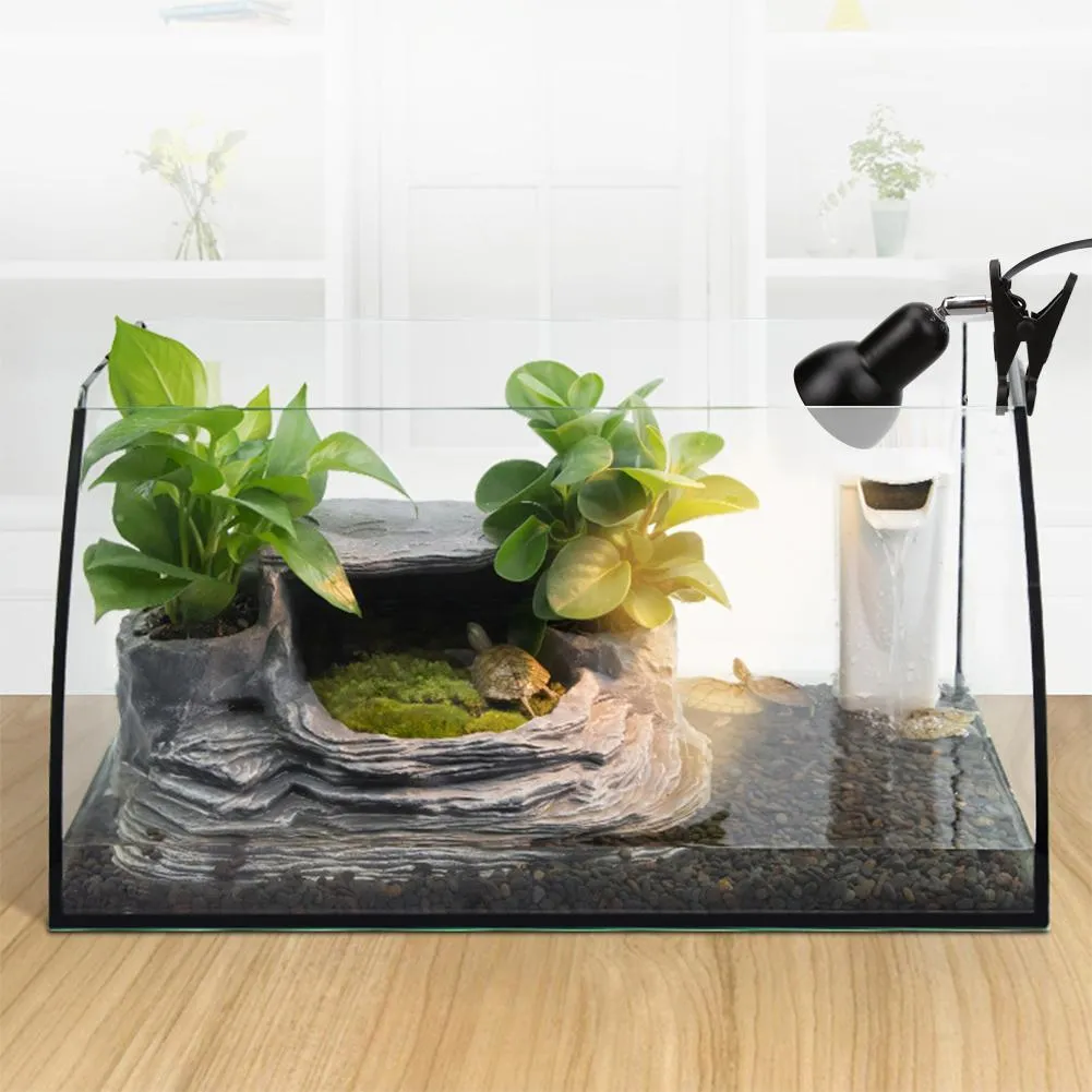 2024 Turtle Basking Lamp Holder: 360° Rotating Clamp Clip Base Light ...