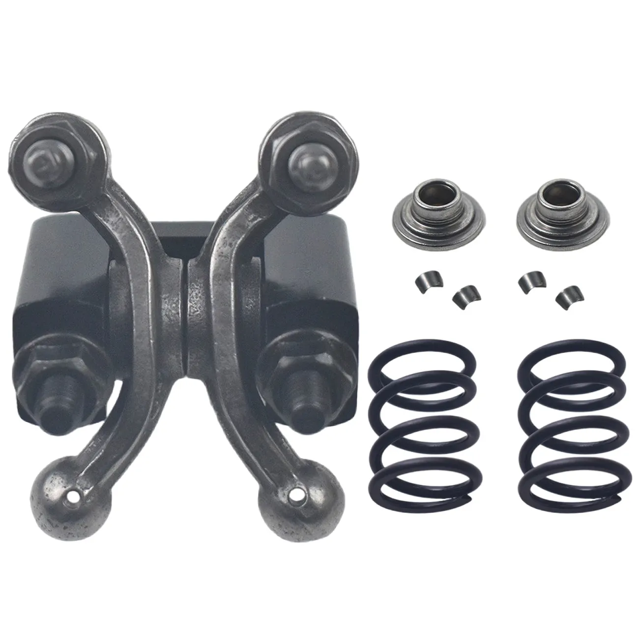 Black Acing Shaft Rocker Arm Set with Push Rods and 26 lb Valve Spring ...