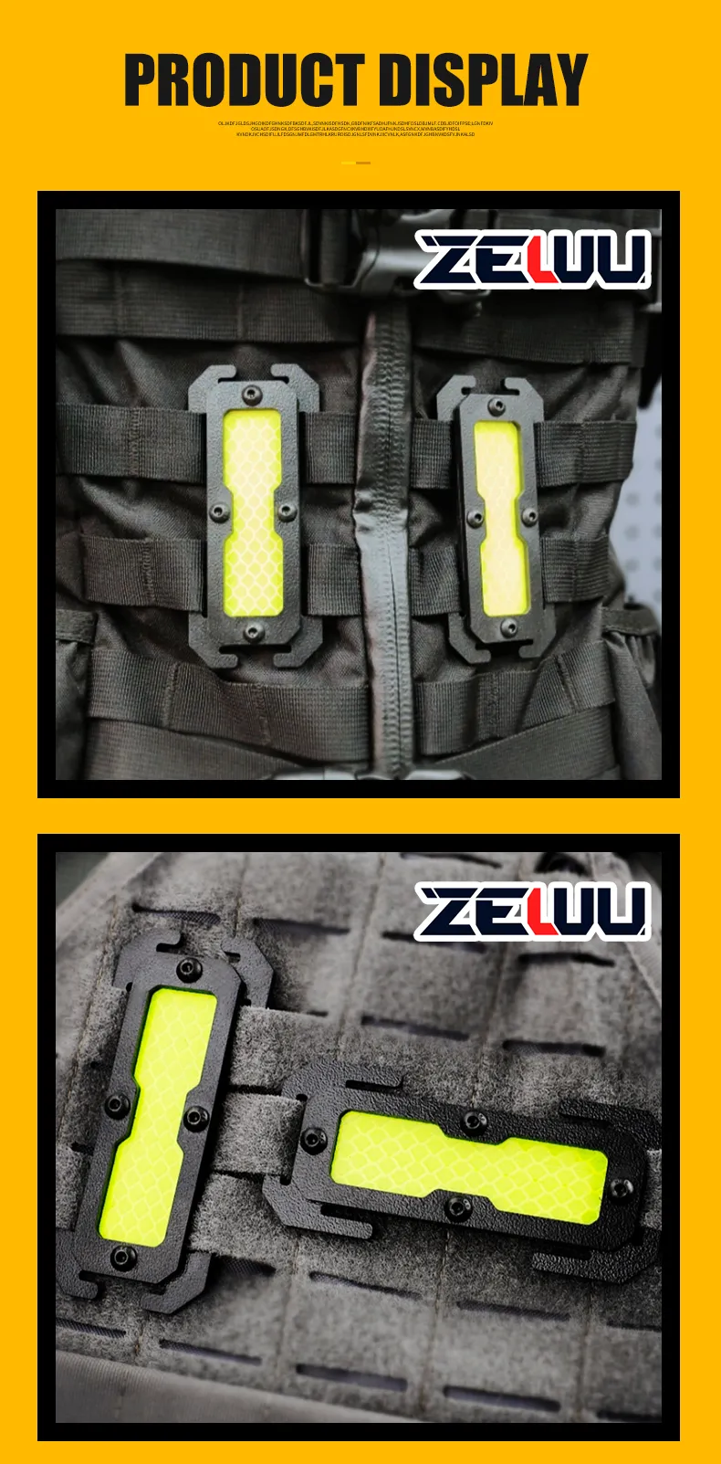 Night Reflective Molle Anti-Cursor Strip for Tactical good travel ...