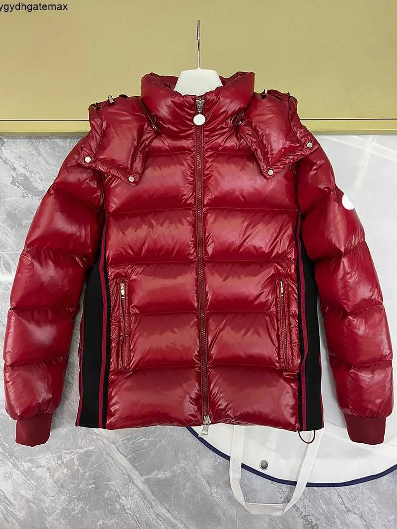 New Edge Letter Design Mens Down Jacket Arm Badge Hooded Puffer Jacket ...