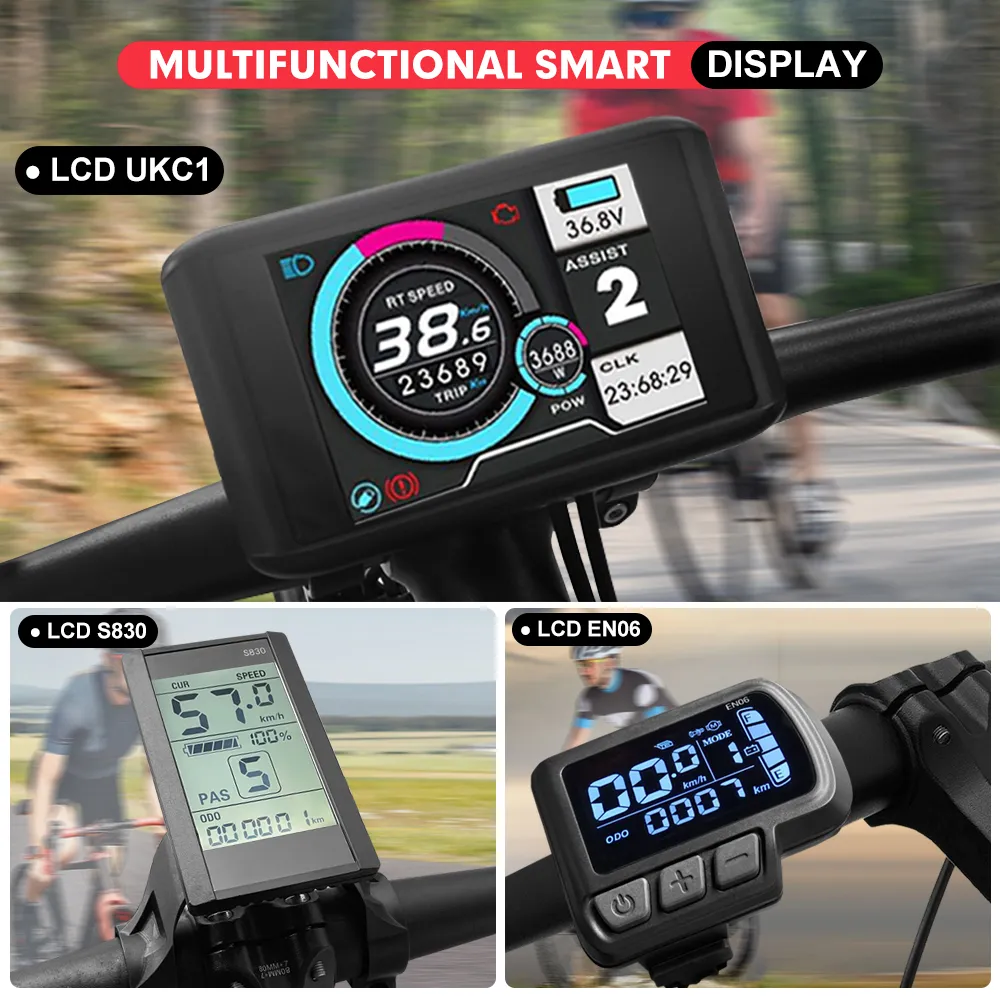 LCD Electric Bike display flex UKC1 S866 GD01 EN05 EN06 - 24V/36V, 48V ...