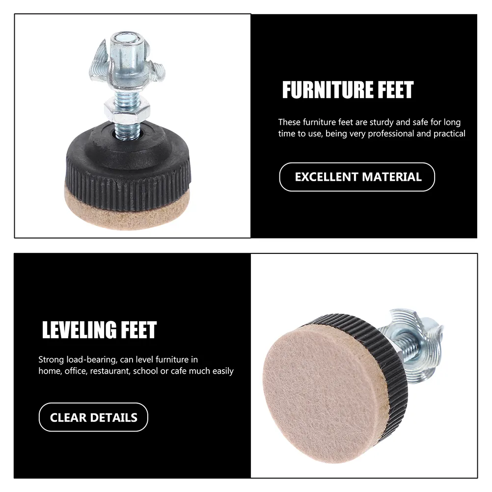 Adjustable Heavy Duty Leg Levelers Set Of 6 For Furniture And Feet ...