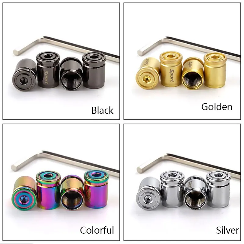 Car Tire Valve Caps Titanium and Aluminum Anti-Theft Metal Air Valve ...