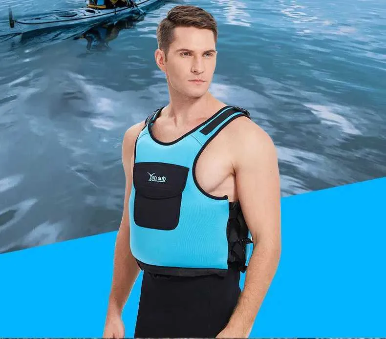 Life Vest Buoy Oulyan Buoyancy vest front pocket fishing and surfing ...