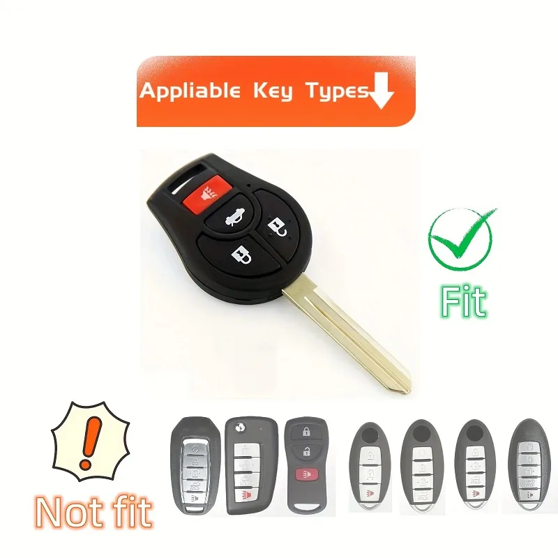 DHgate.com:2024Leather Key Fob Case Cover Keychain Replacement for ...