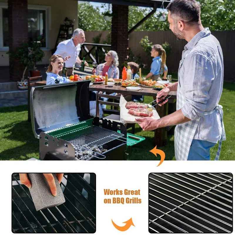 Premium BBQ Cleaning Brick: Effortless Grill Racks Stain & Grease ...