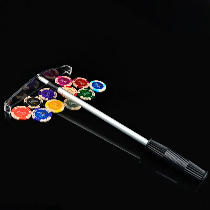 Dice Chips Rake Gaming Desk Accessories Metal Chip Rake Telescopic ...