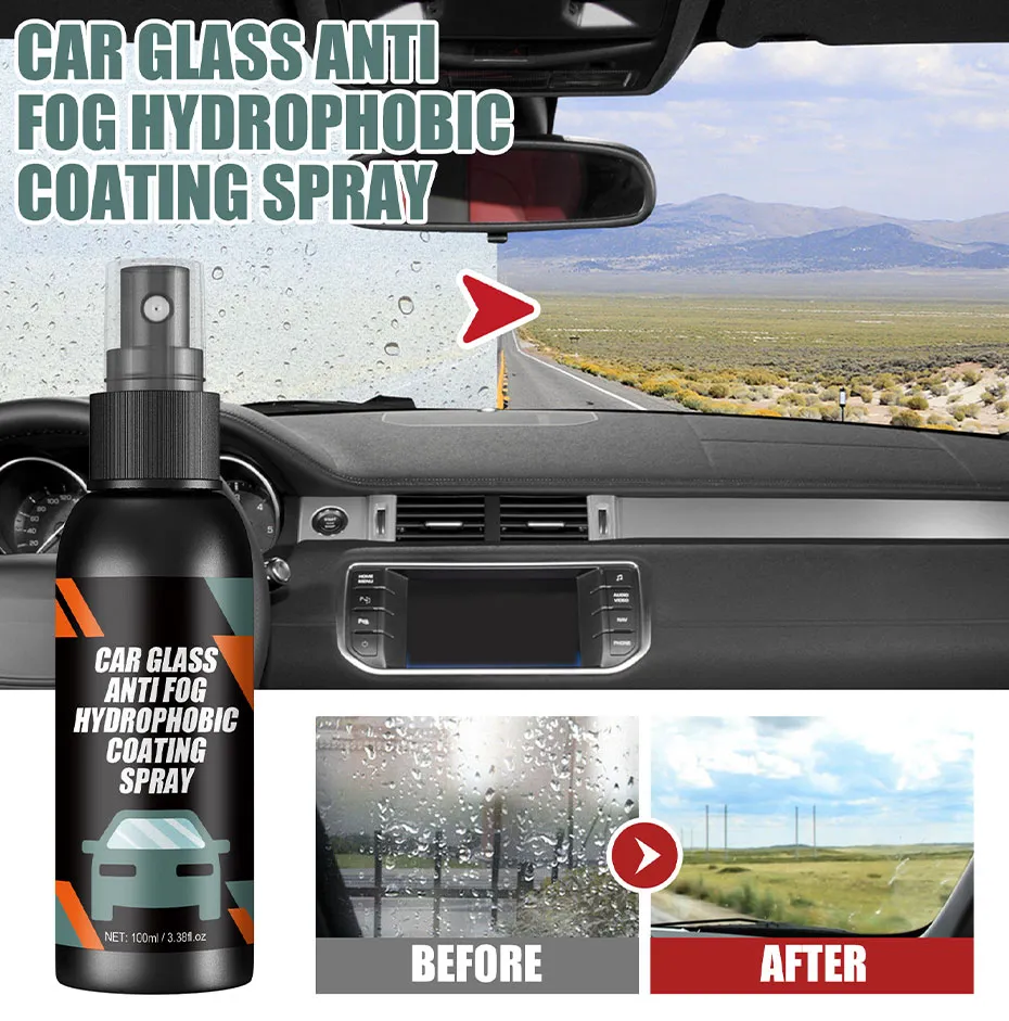 SEAMETAL 100ml Anti Fog Spray Car Defogger Glass Coating for Windows ...