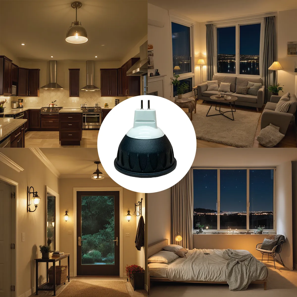 10W Dimmable LED Black Spot lava lamp - GU10 MR16 Replaces Halogen 110V ...