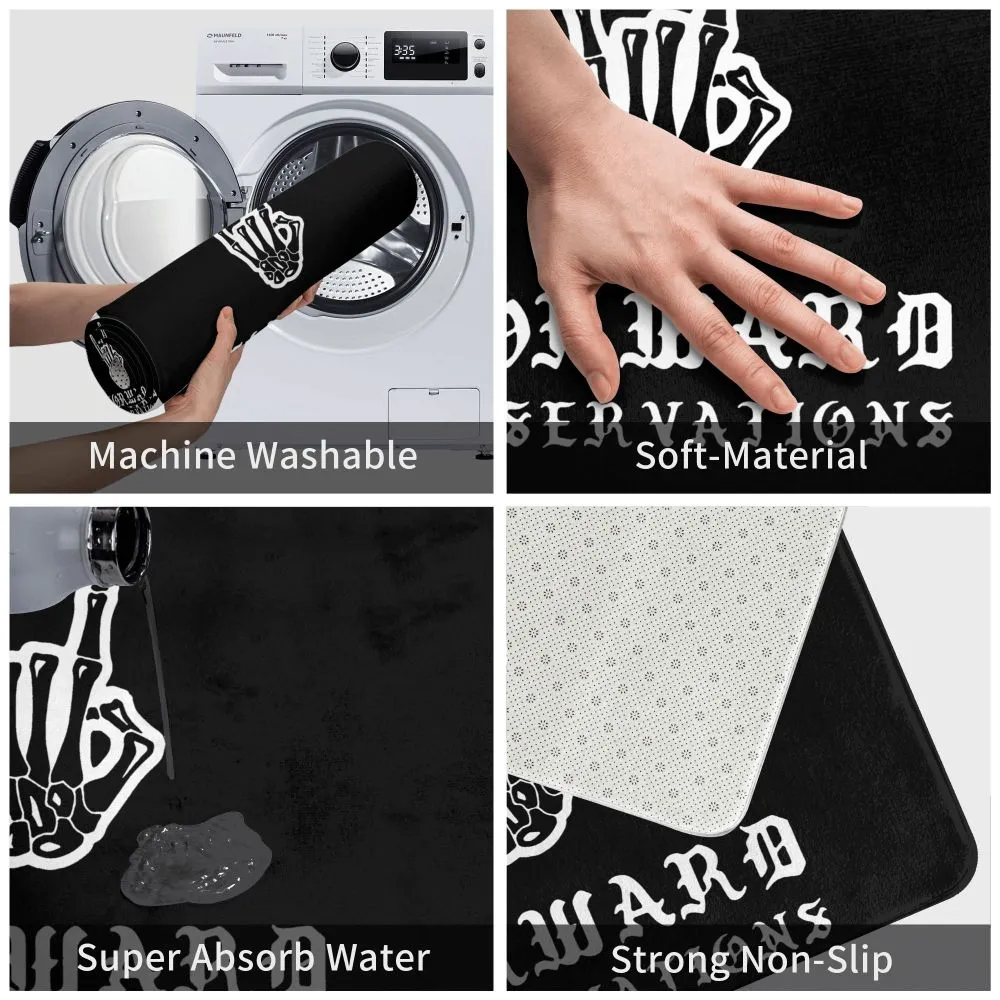 Forward Observations Group Non-slip Doormat Skeleton Gesture Bath ...