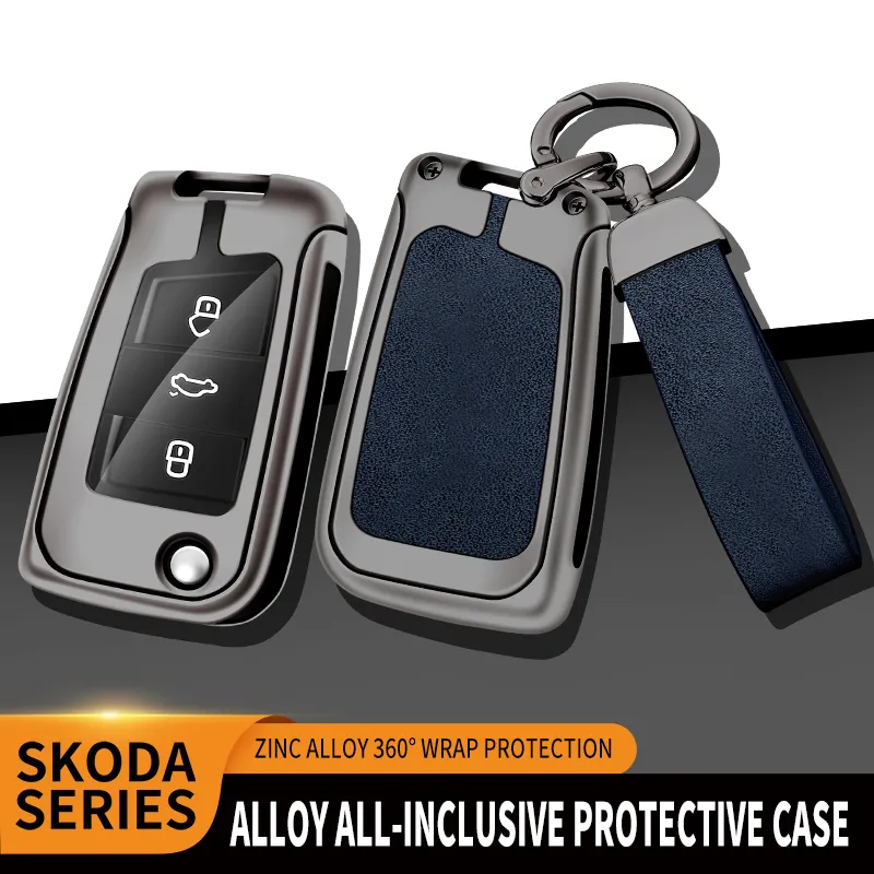DHgate.com:2-Pack Metal Leather Car Key Fob Cover Case for Volkswagen ...