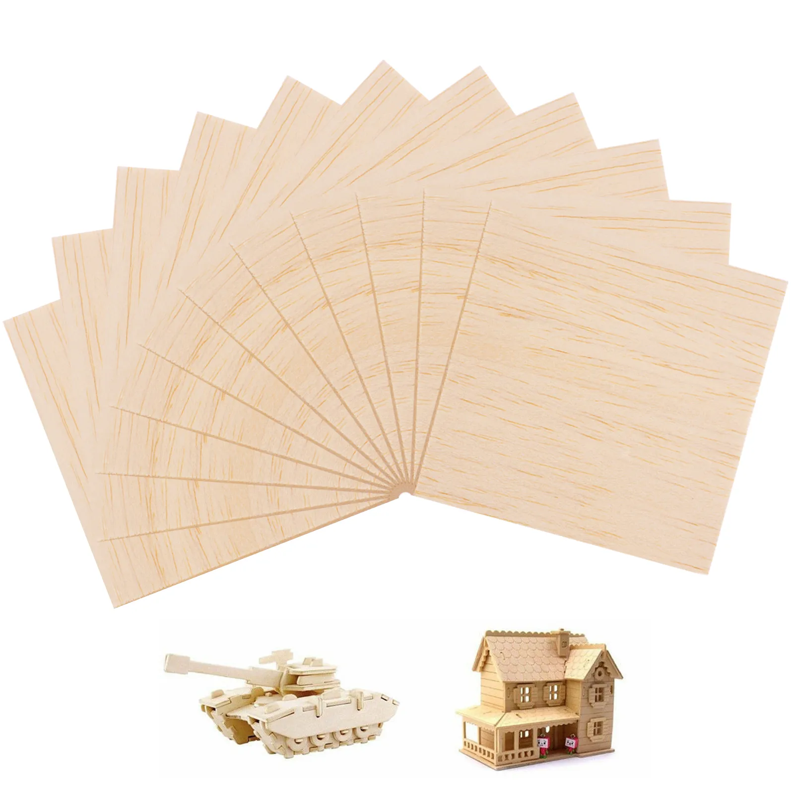 DHgate.com:100Pcs Basswood Plywood Sheets, 100x100x1.5mm Unfinished ...