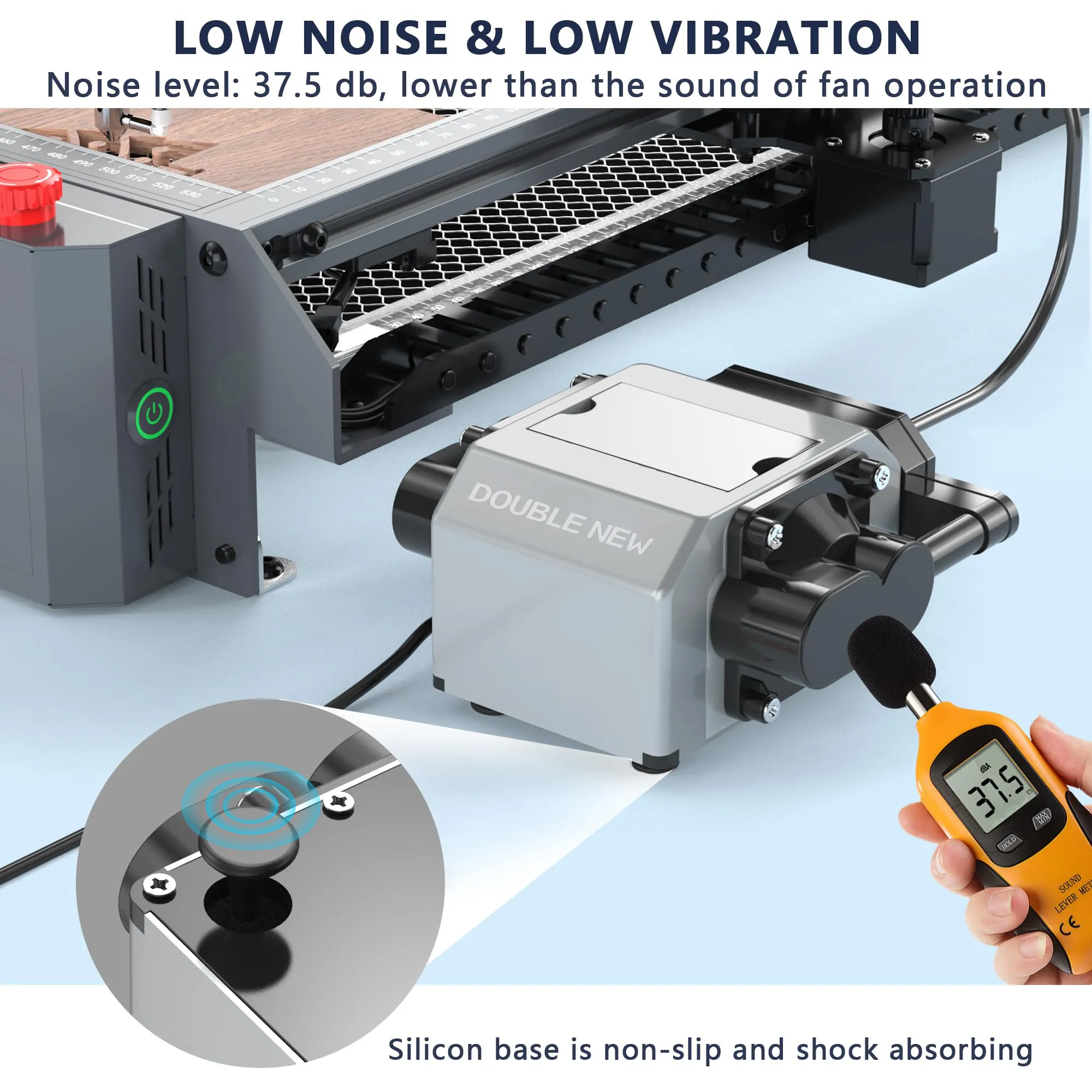 Laser Air Assist Pump with 30L/Min Adjustable Air Output for CNC ...