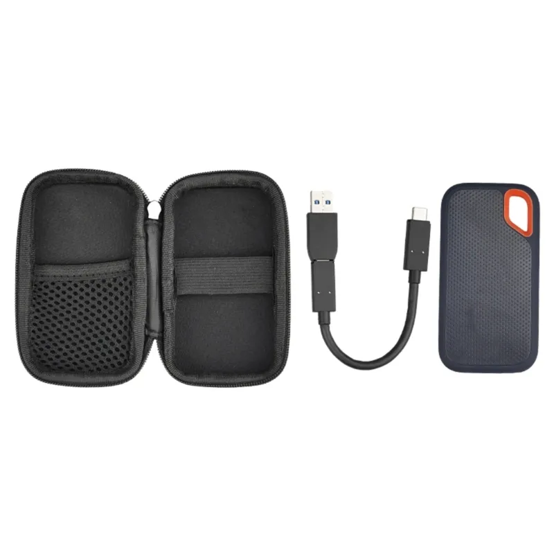 EVA Zipper Case Hard Protective Bag for E60 SSD Storage Shockproof ...