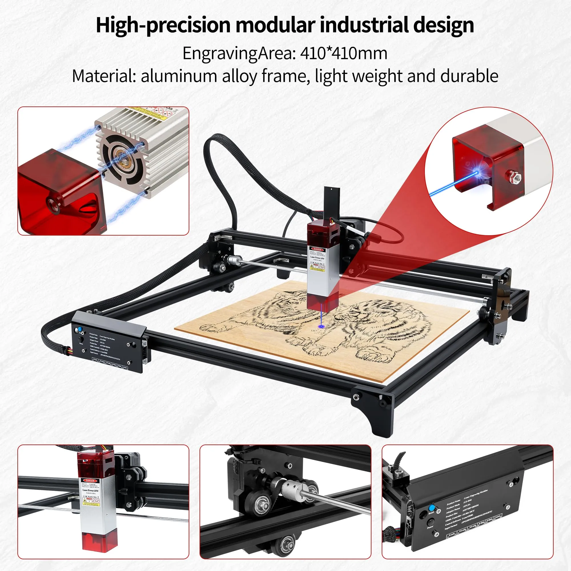 DHgate.com:10W Laser Engraver Machine with Air Assist, Precise Laser ...