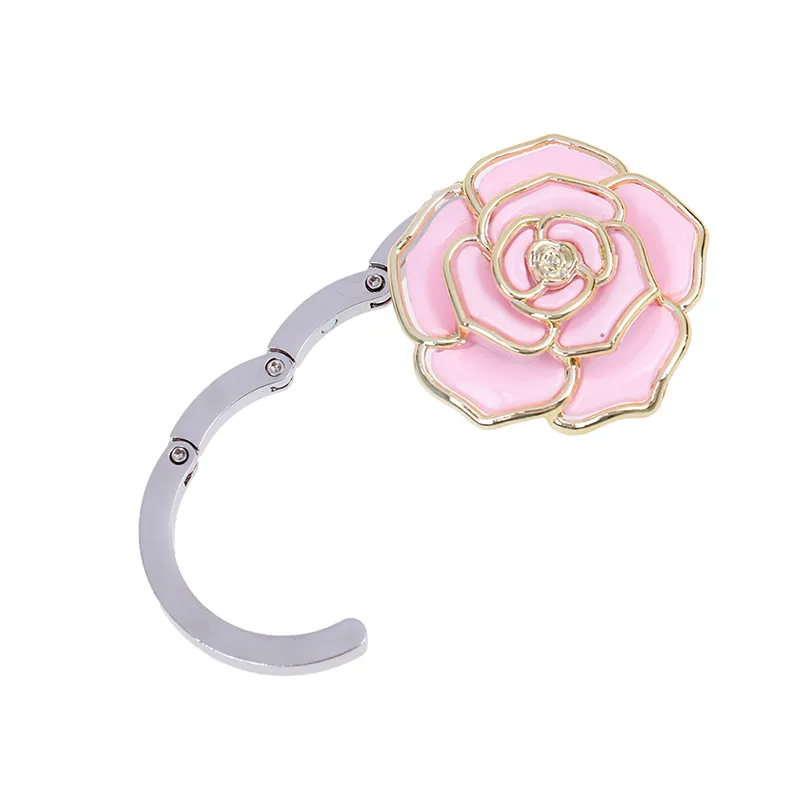 Elegant Rose Folding Purse Hanger: Portable Table Hook for Handbags ...