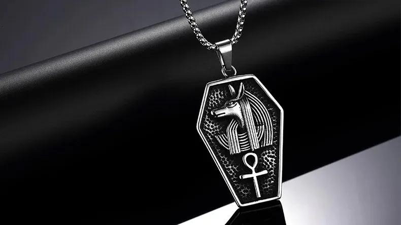 Egyptian Ankh Cross Pendant Necklace - Stainless Steel Rock Jewelry ...