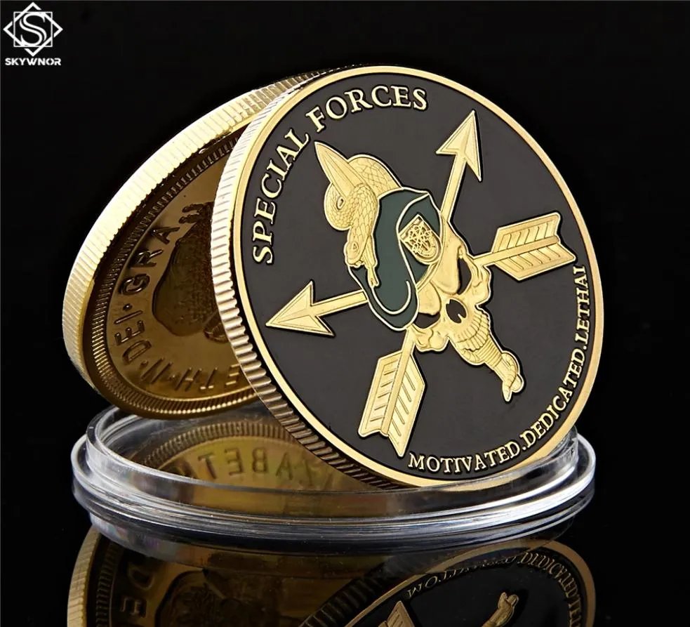 United States Army Special Forces Craft 1oz Gold Plated Challenge Coin ...