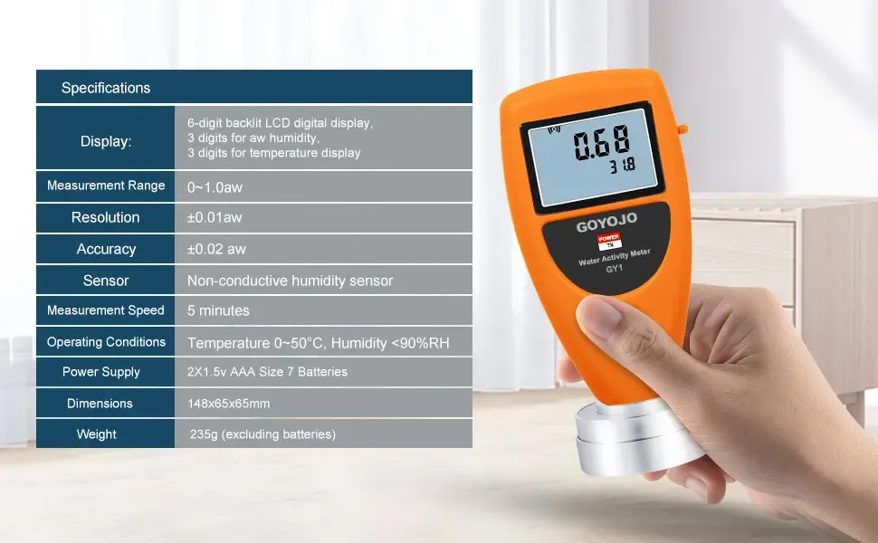 Digital Water Activity Meter Smart Food Water Activity Tester Jerky ...