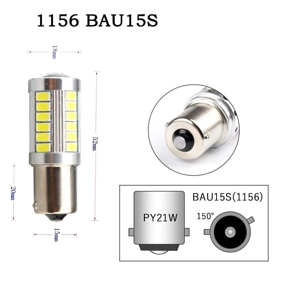 Brilliant 1156 BAU15S LED Turn Signal Light Bulbs - Enhance Vehicle ...