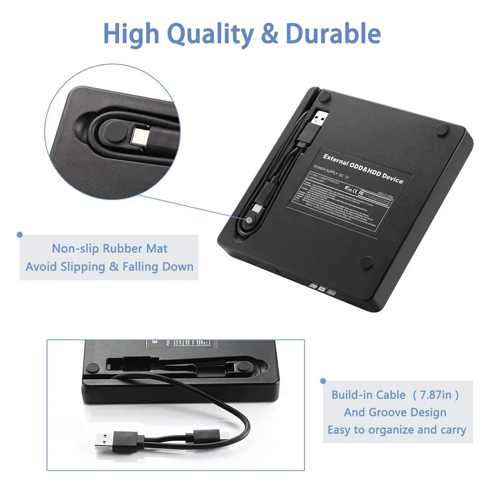 DHgate.com:Optical Drive Enclosure Case - USB 3.0/Type-C External DVD ...