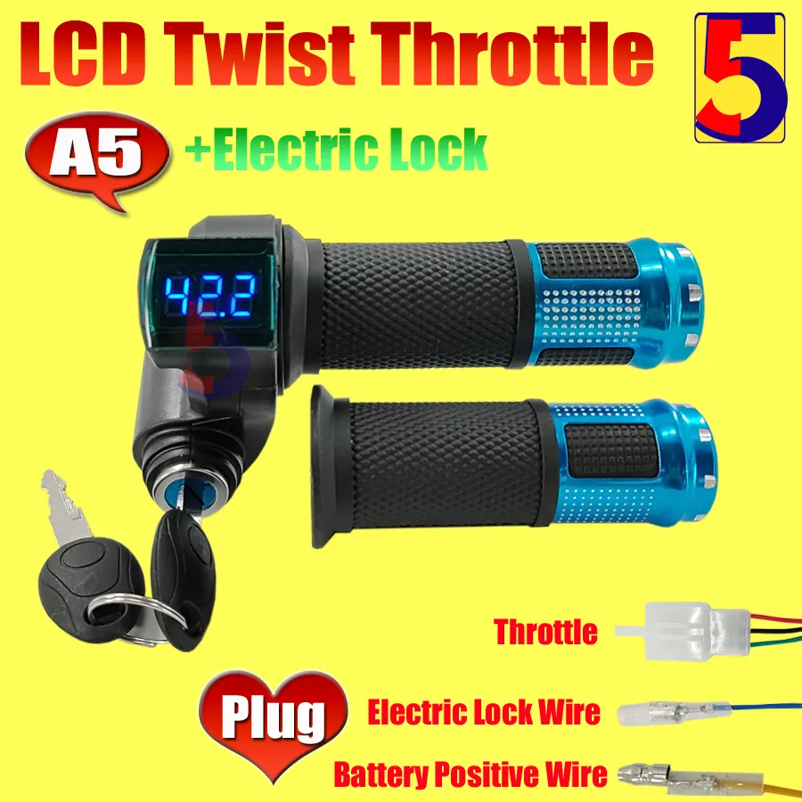 Electric Motor Vehicle Finger Thumb Throttle With Voltage Display And ...