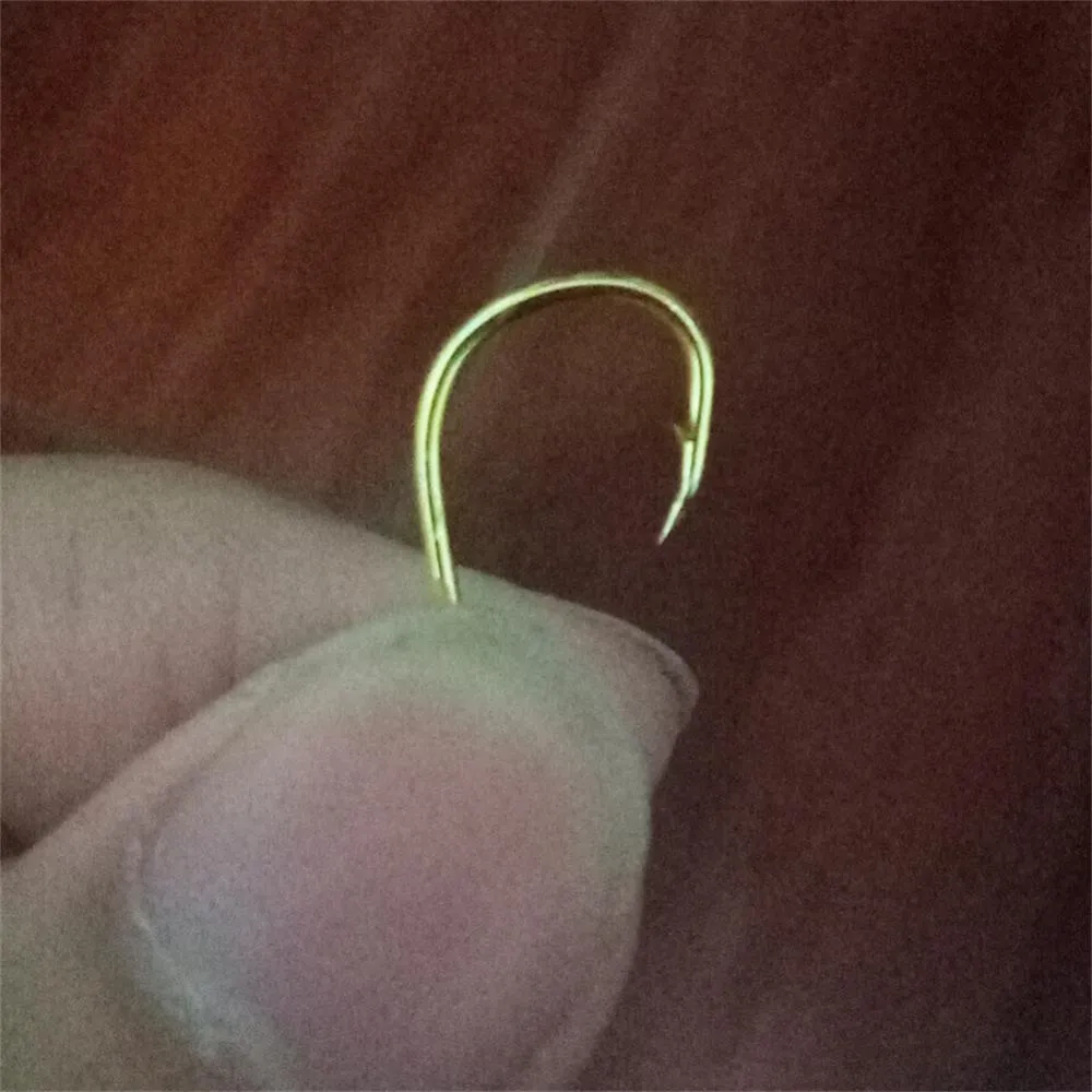Fish Hook - Iseni Tube Pay Hook - Golden Sea Fishing Hook with Hole ...