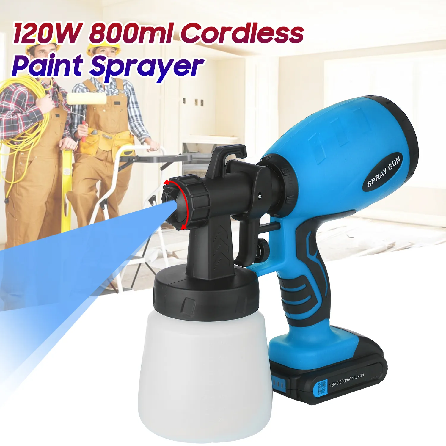800ml Electric spray foam guns with 3 Spray Patterns and 2.5mm Plastic ...