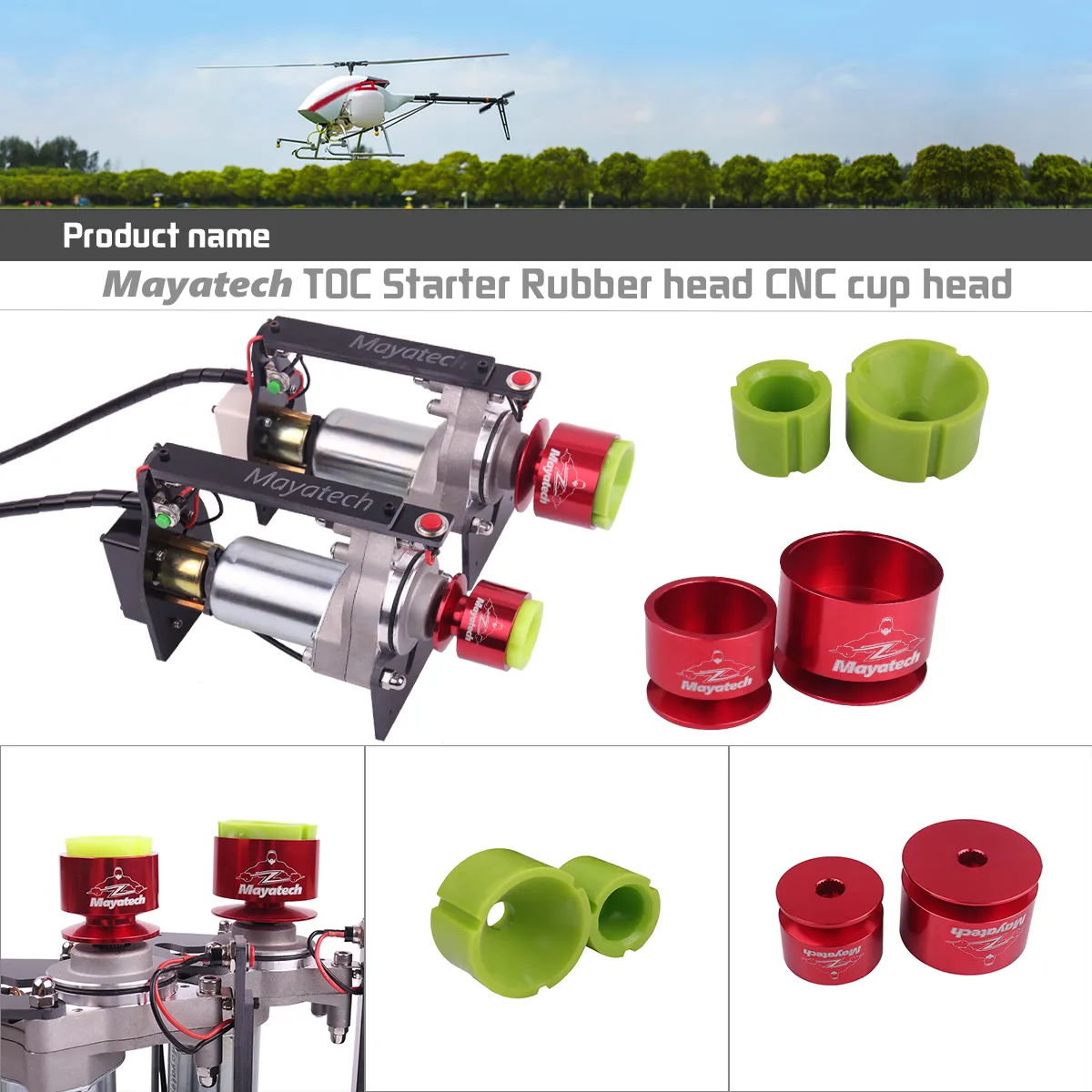 Mayatech TOC Electric RC Engine Starter Aluminum Alloy Cup Head and ...