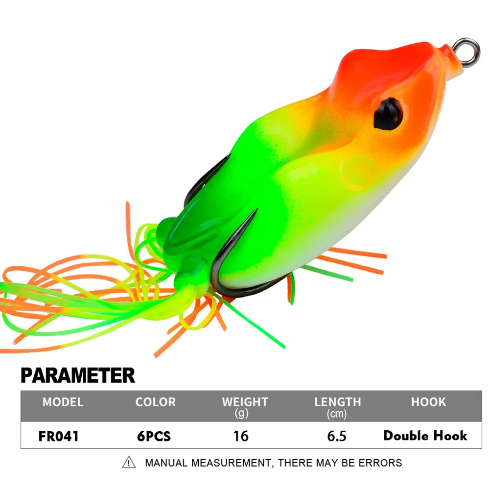 Fishing Lures Kit Set Realistic Prop Frog Soft Swimbait Floating Bait 6 ...