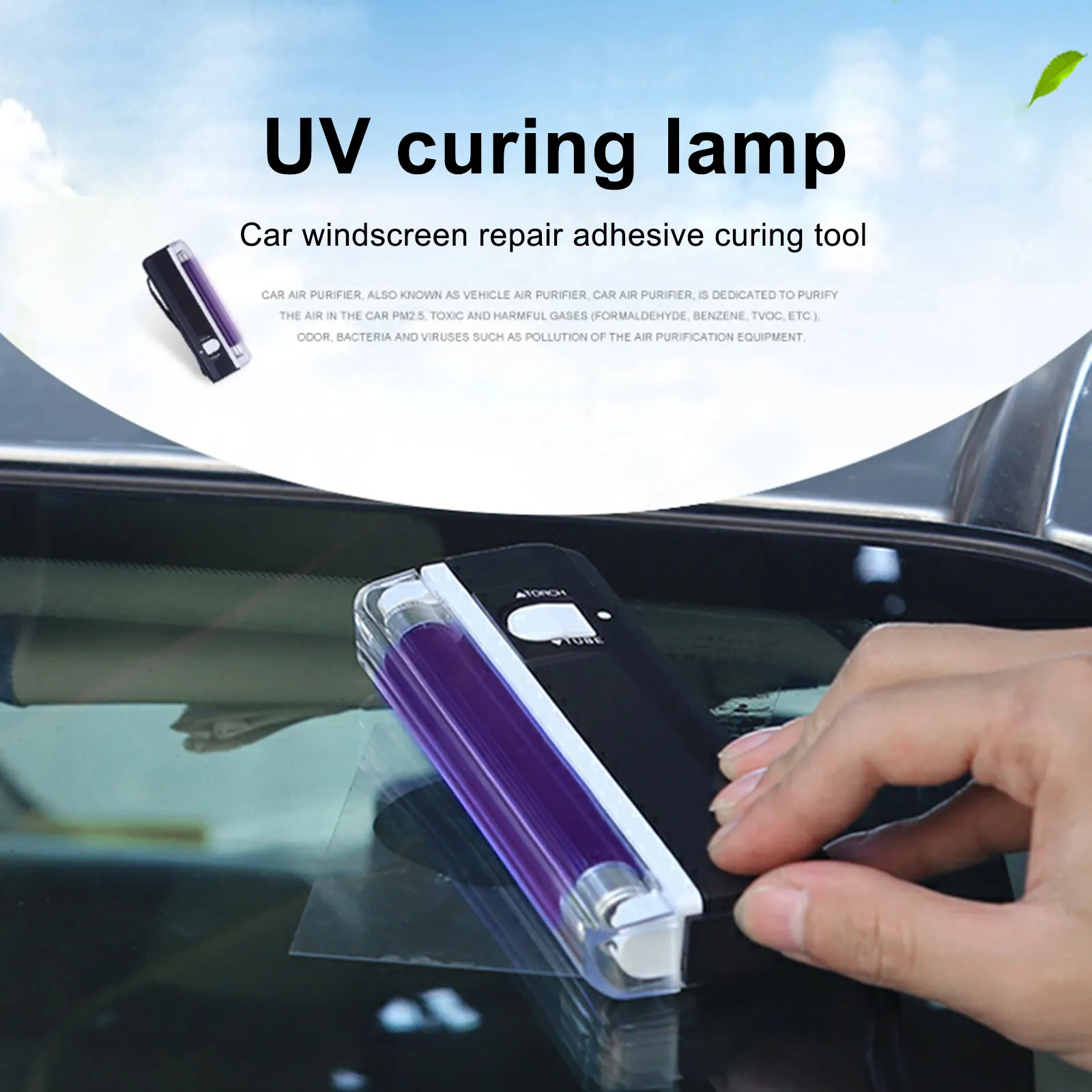 Auto Glass UV Light Kit: DIY Windshield Repair Tool with UV Resin and ...