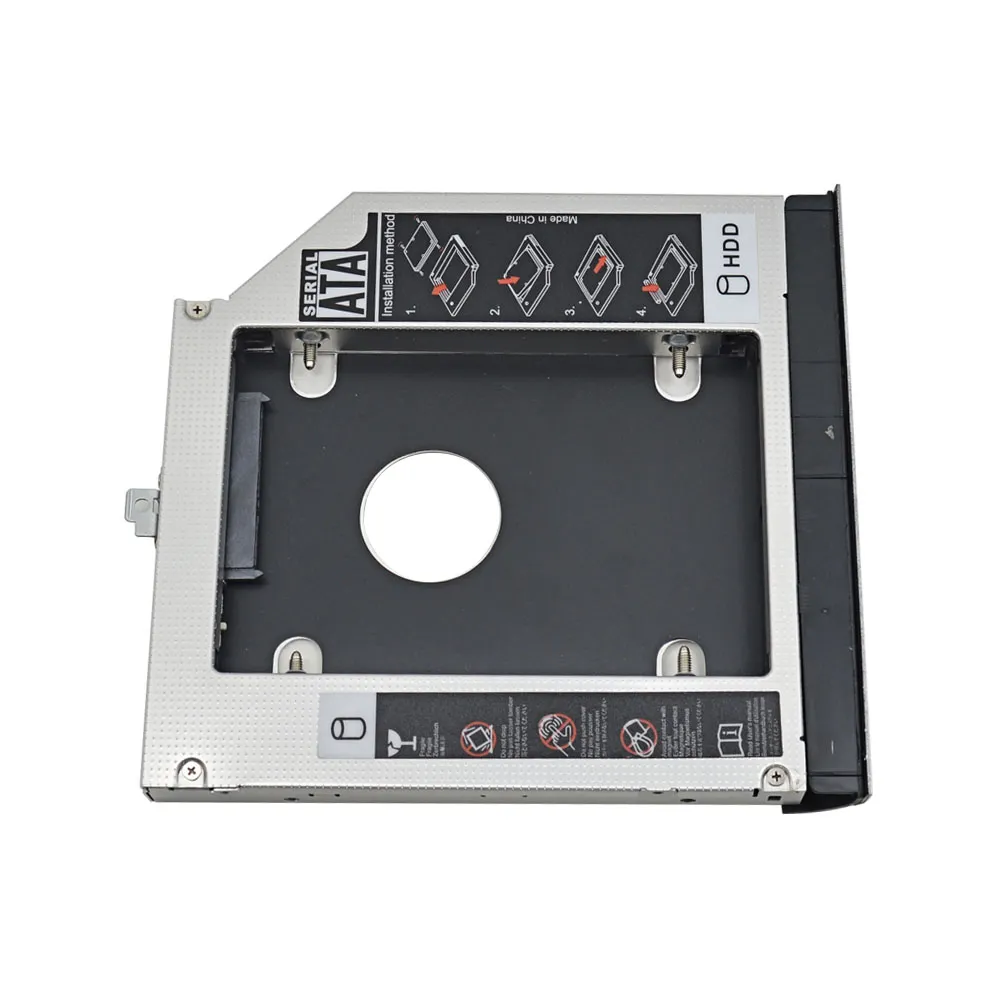 TISHRIC Aluminum 2nd HDD Caddy 12.7mm SATA 3.0 for Dell Latitude E5400 ...