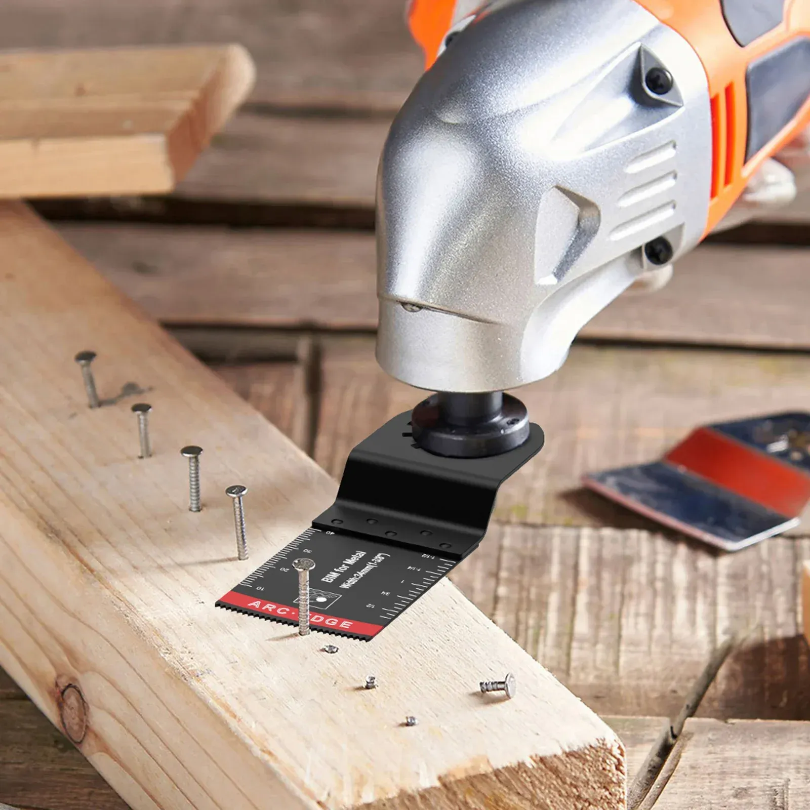 10-Pack Curved-Edge Bi-Metal Oscillating Saw Blades for Multitools 34mm ...