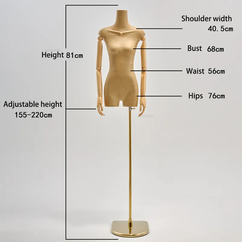 Clothing Mannequins: Kraft Paper Flat Form, Half Length Female Torso ...