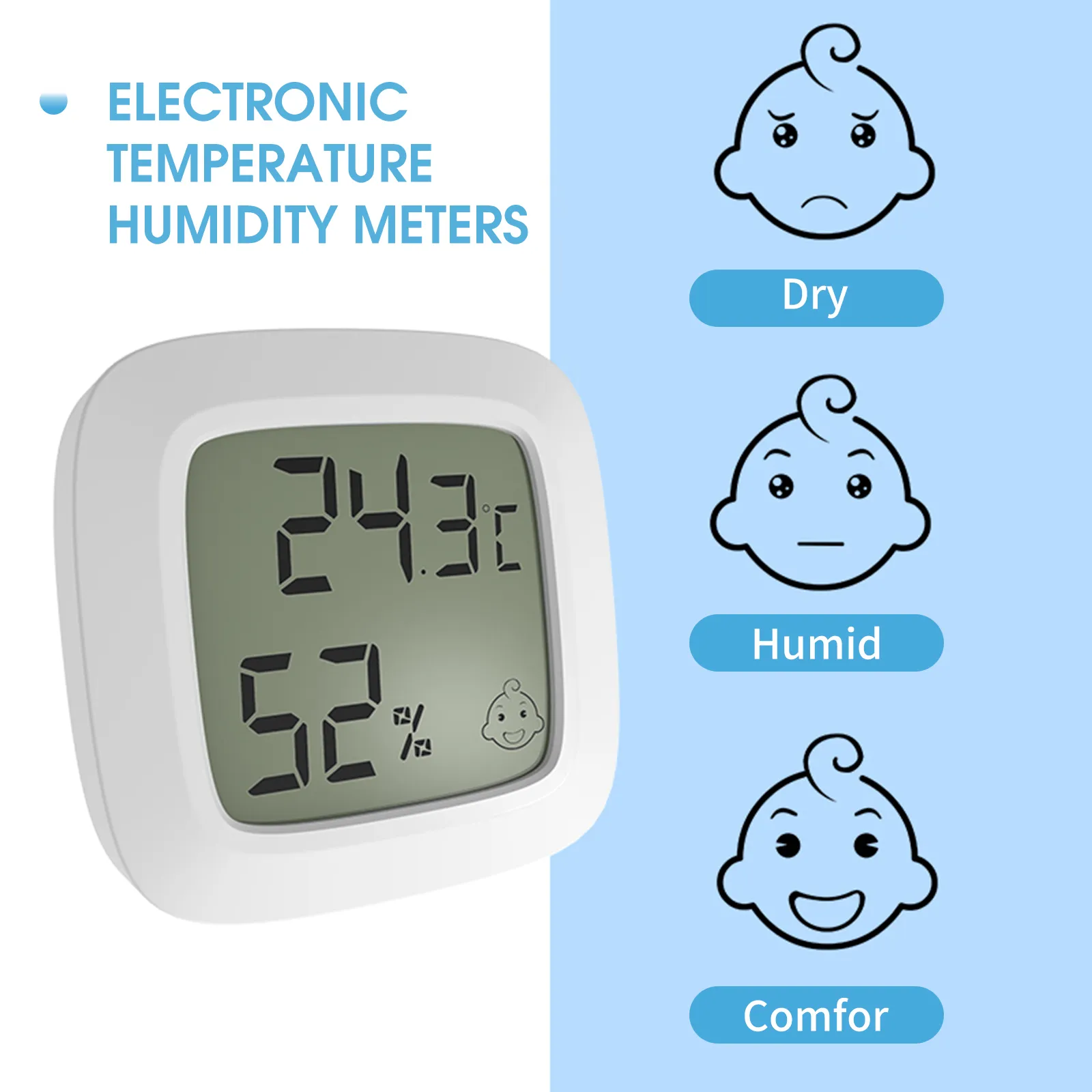 Home Environment Thermometer Digital Thermo Hygrometer Mini Humidity ...